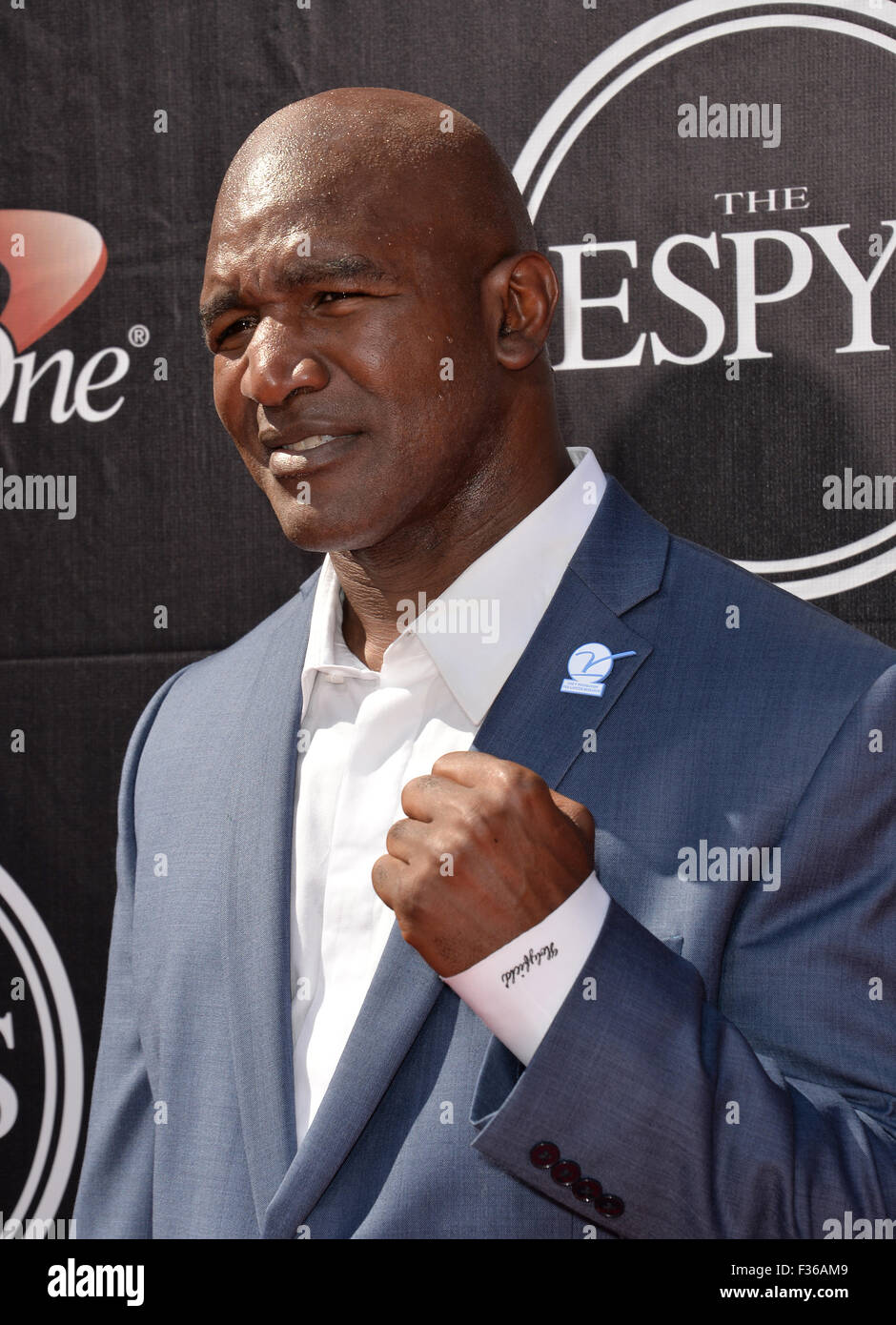 LOS ANGELES, CA - JULY 15, 2015: Boxer Evander Holyfield at the 2015 ...