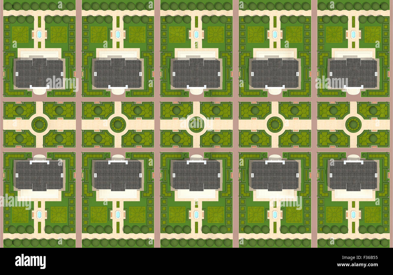 3d houses in the village in top view, can see the roofs Stock Photo - Alamy