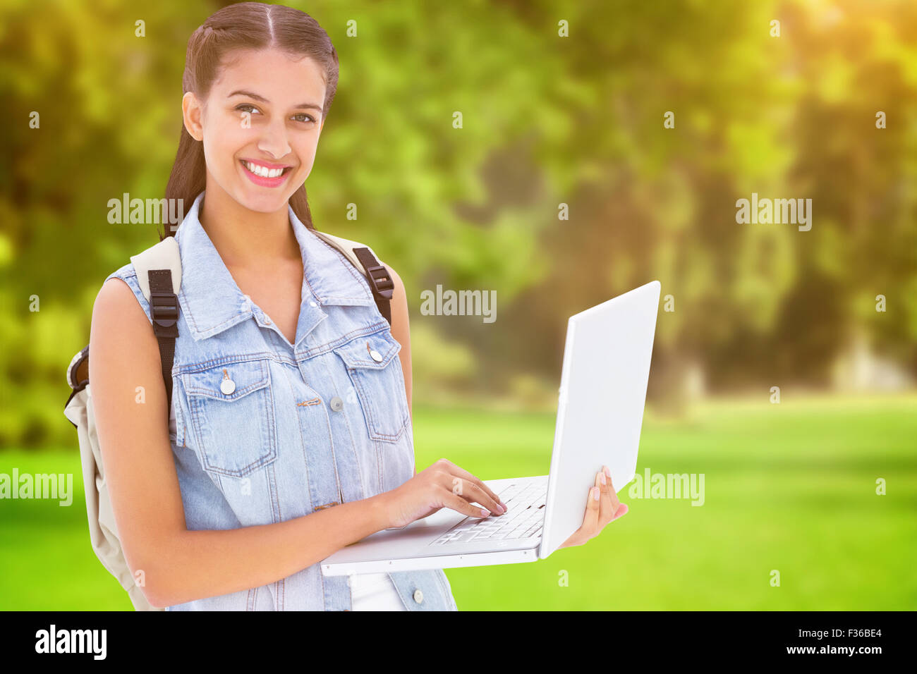 Female student, laptop, mixed race hi-res stock photography and images ...