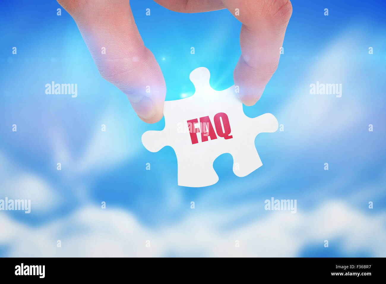 Faq against blue sky Stock Photo - Alamy