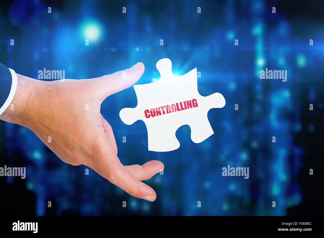 Controlling against digitally generated black and blue matrix Stock ...