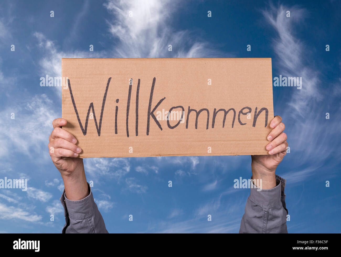 Welcome hands hi-res stock photography and images - Alamy