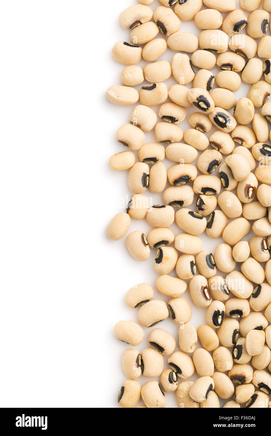 uncooked beans on white background Stock Photo - Alamy