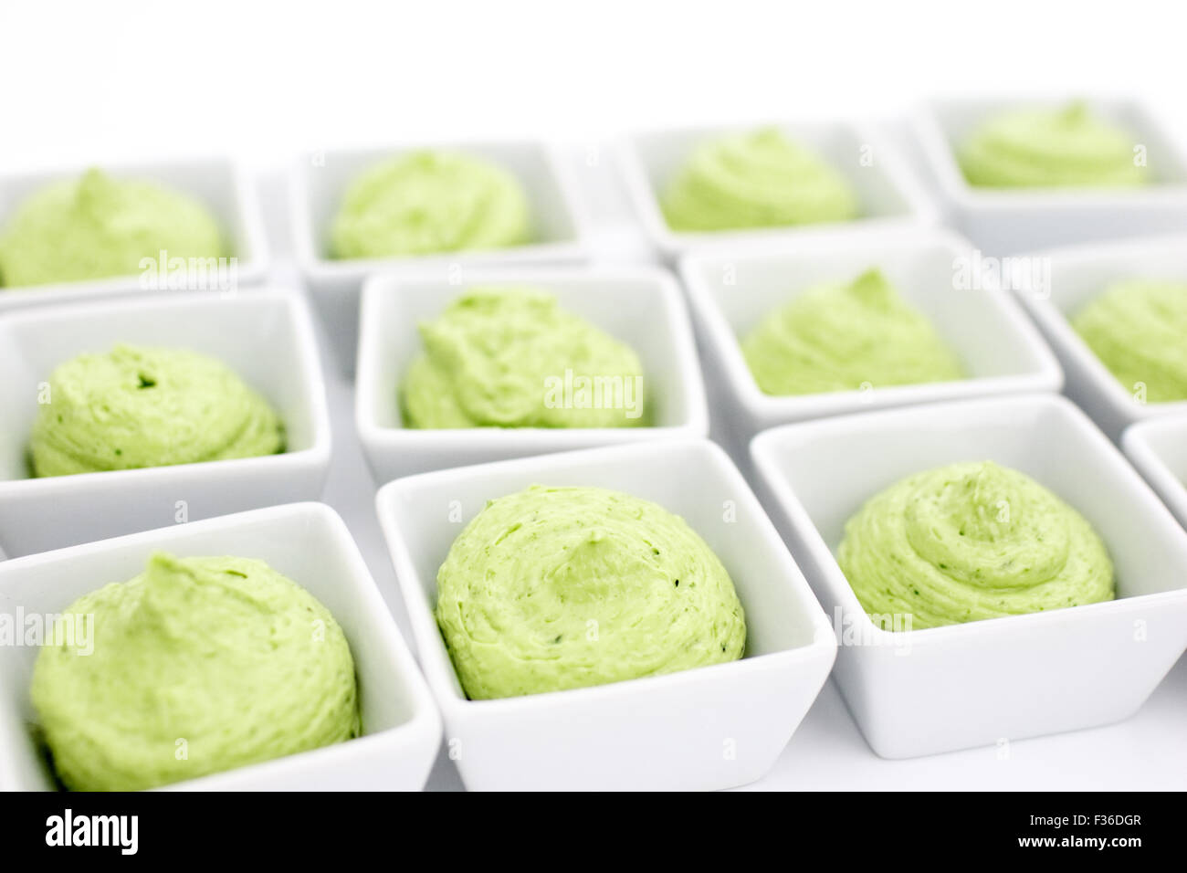 butter mixed with herbs in small plates at the buffet Stock Photo - Alamy