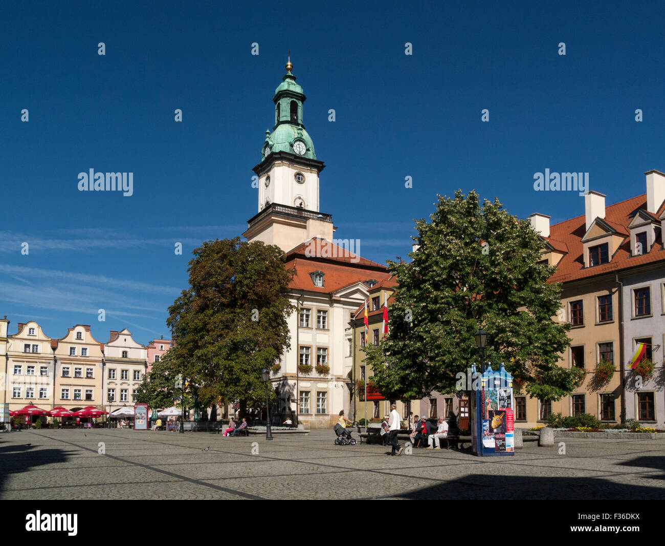 Gothic buildings and Burghers houses in Town Hall Square Jelenia Gora ...