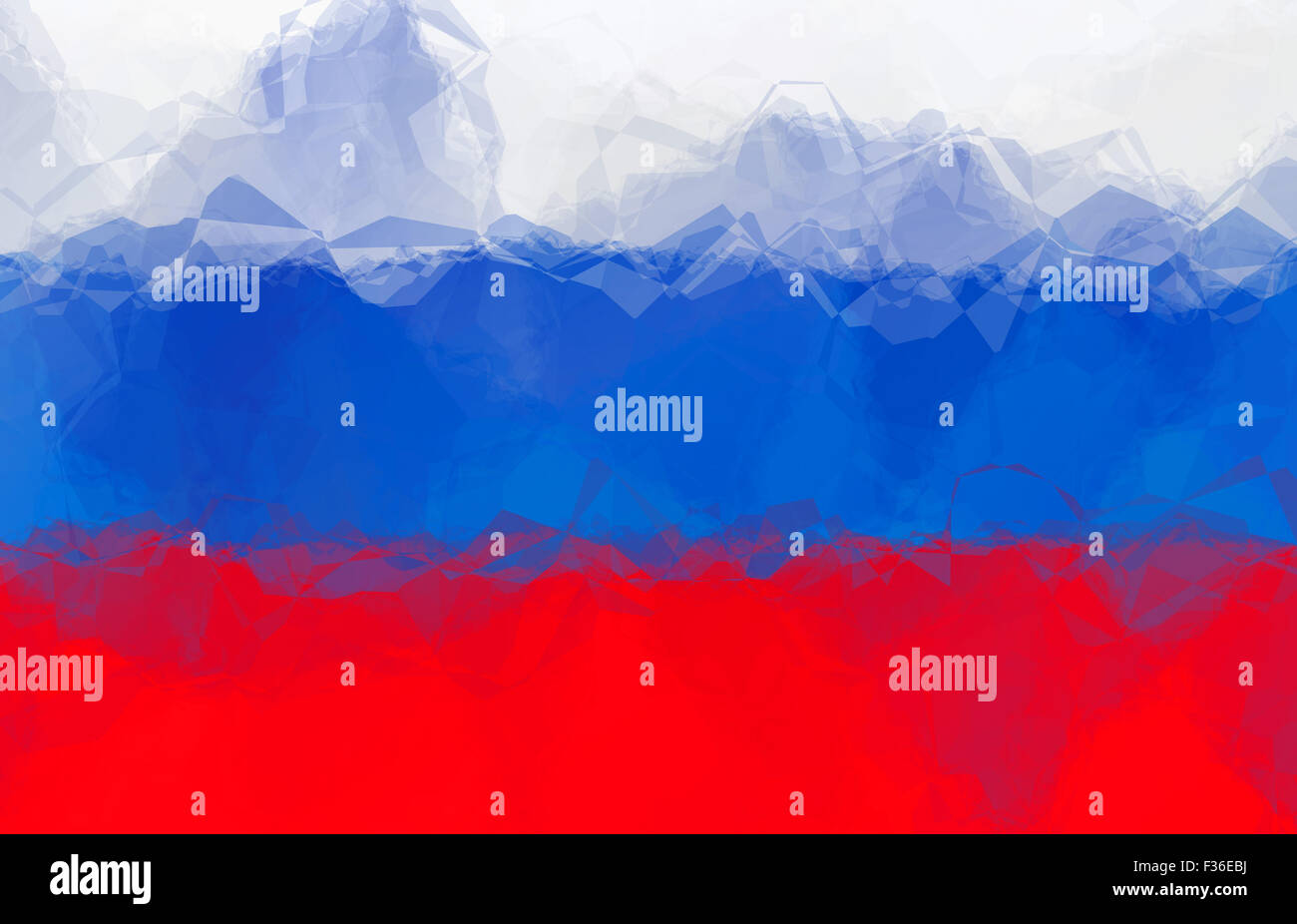 Russian flag - triangular polygonal pattern Stock Photo - Alamy