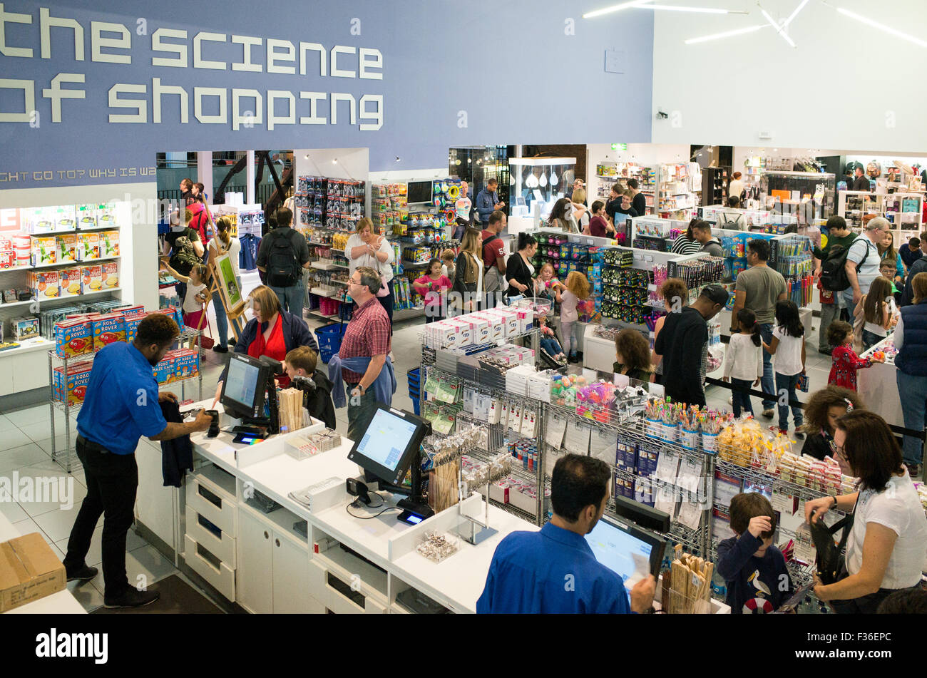 The shop inside the Science Museum in London Britain Stock Photo - Alamy