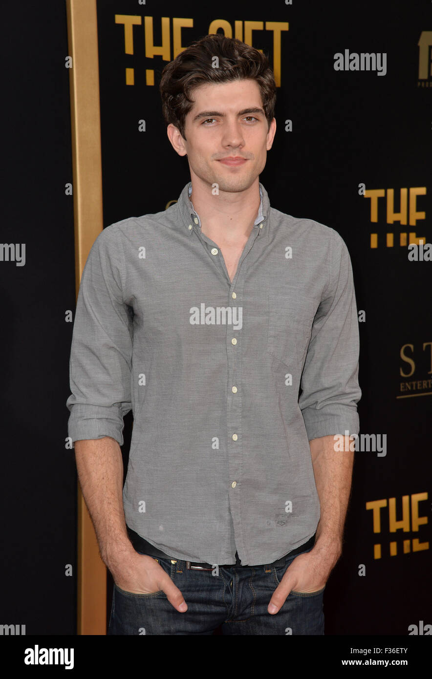 LOS ANGELES, CA - JULY 30, 2015: Carter Jenkins at the world premiere ...