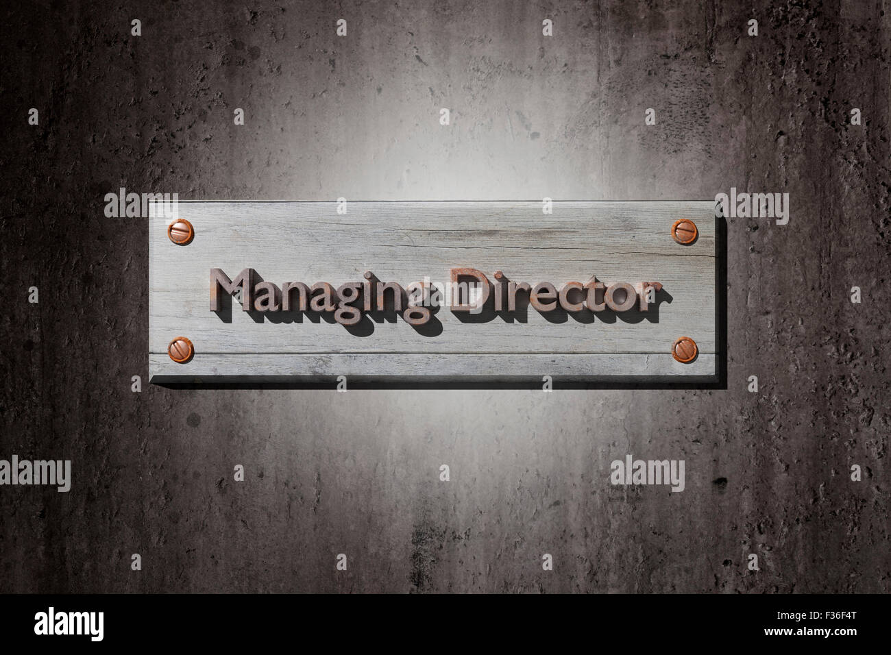 3d rendering of a placard with the word managing director Stock Photo ...