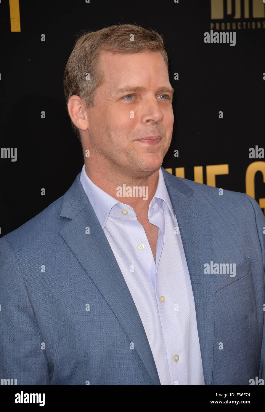 LOS ANGELES, CA - JULY 30, 2015: Tim Griffin at the world premiere of ...