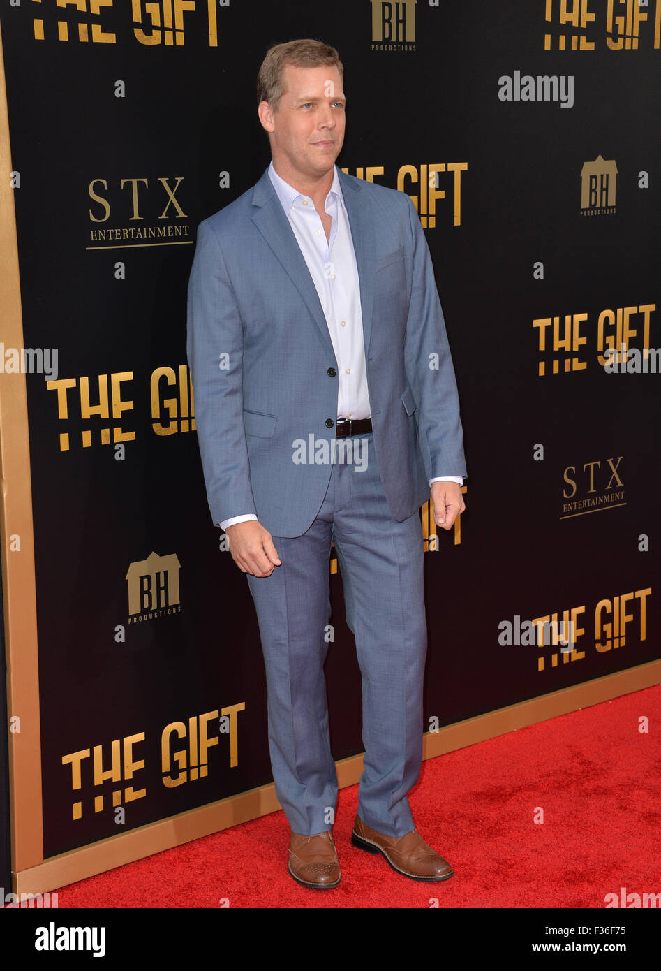 LOS ANGELES, CA - JULY 30, 2015: Tim Griffin at the world premiere of ...