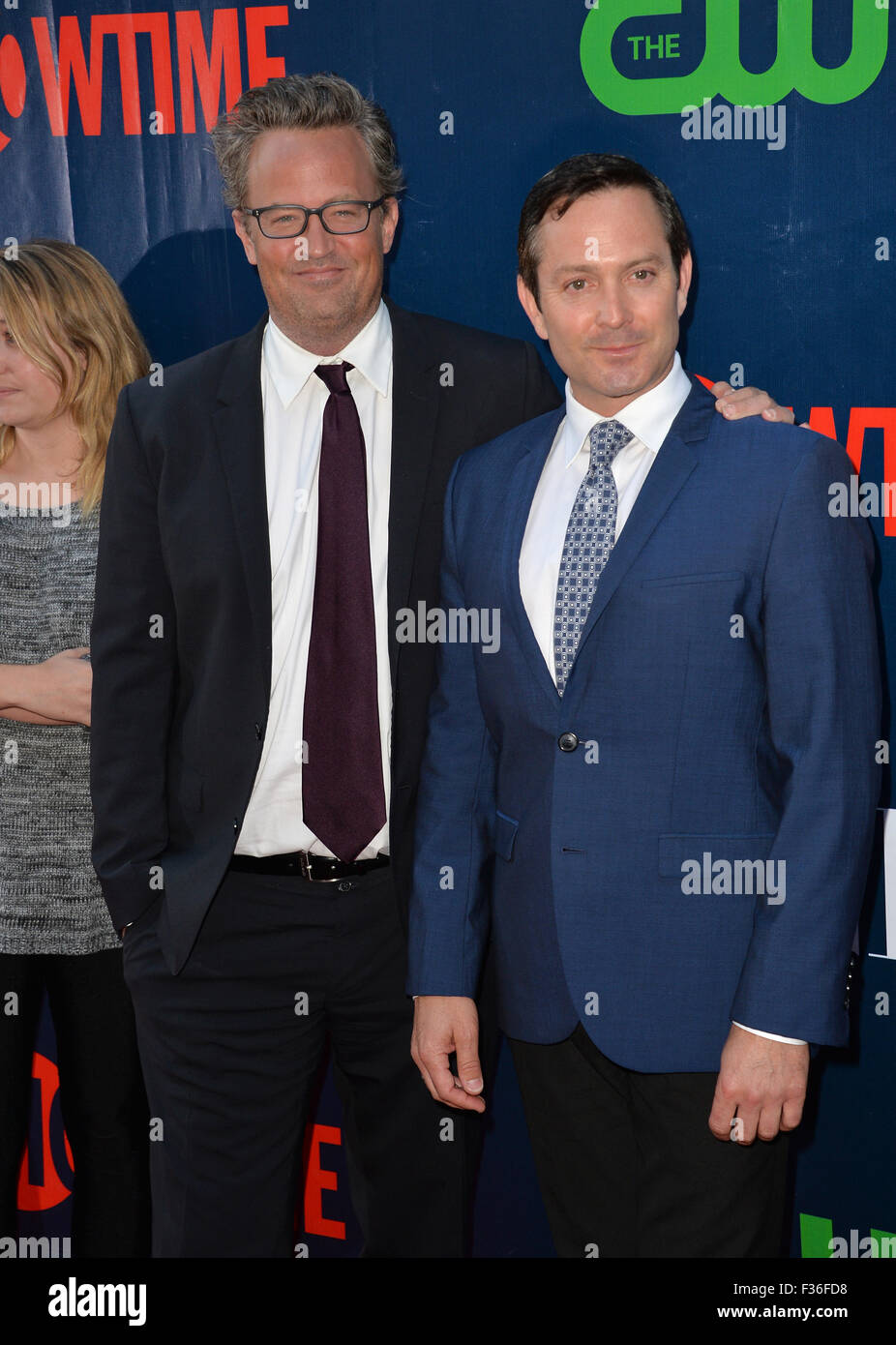 LOS ANGELES, CA - AUGUST 10, 2015: Matthew Perry & Thomas Lennon at the ...