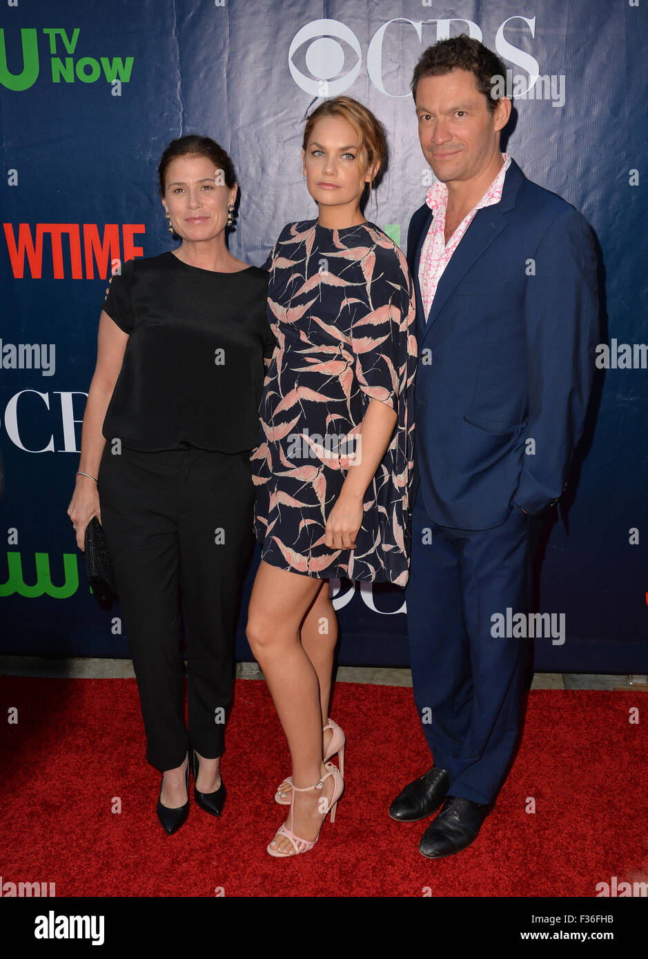 LOS ANGELES, CA - AUGUST 10, 2015: Dominic West, Ruth Wilson & Maura ...