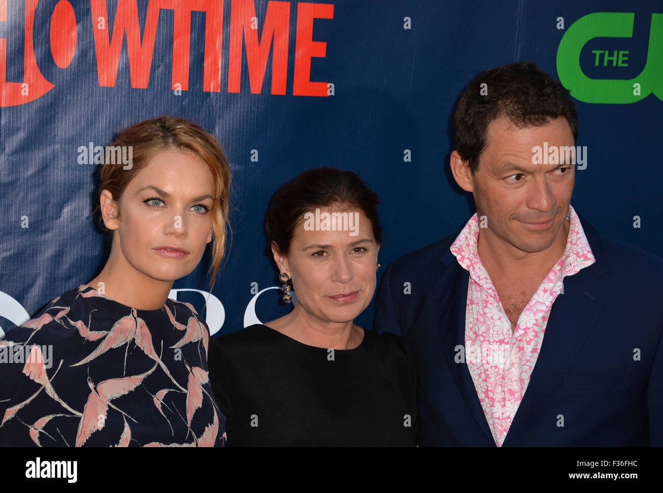 LOS ANGELES, CA - AUGUST 10, 2015: Dominic West, Ruth Wilson & Maura ...