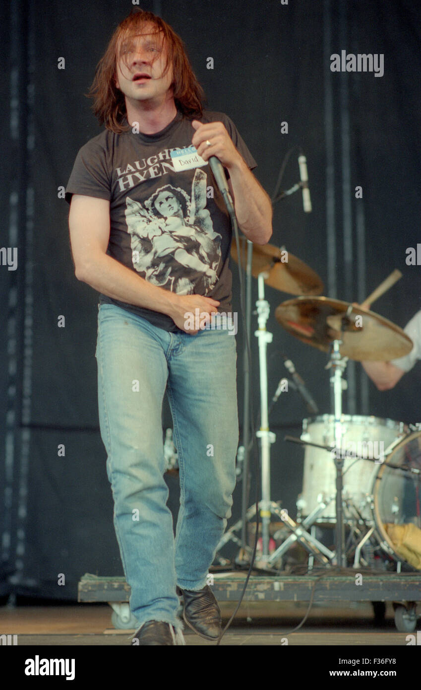 David Yow, of the Jesus Lizard, performs during the 1995 Lollapalooza ...