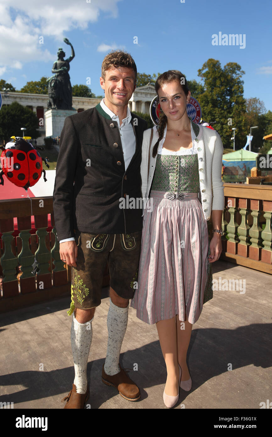 Munich, Germany. 30th September, 2015. Thomas Mueller of FC Bayern ...