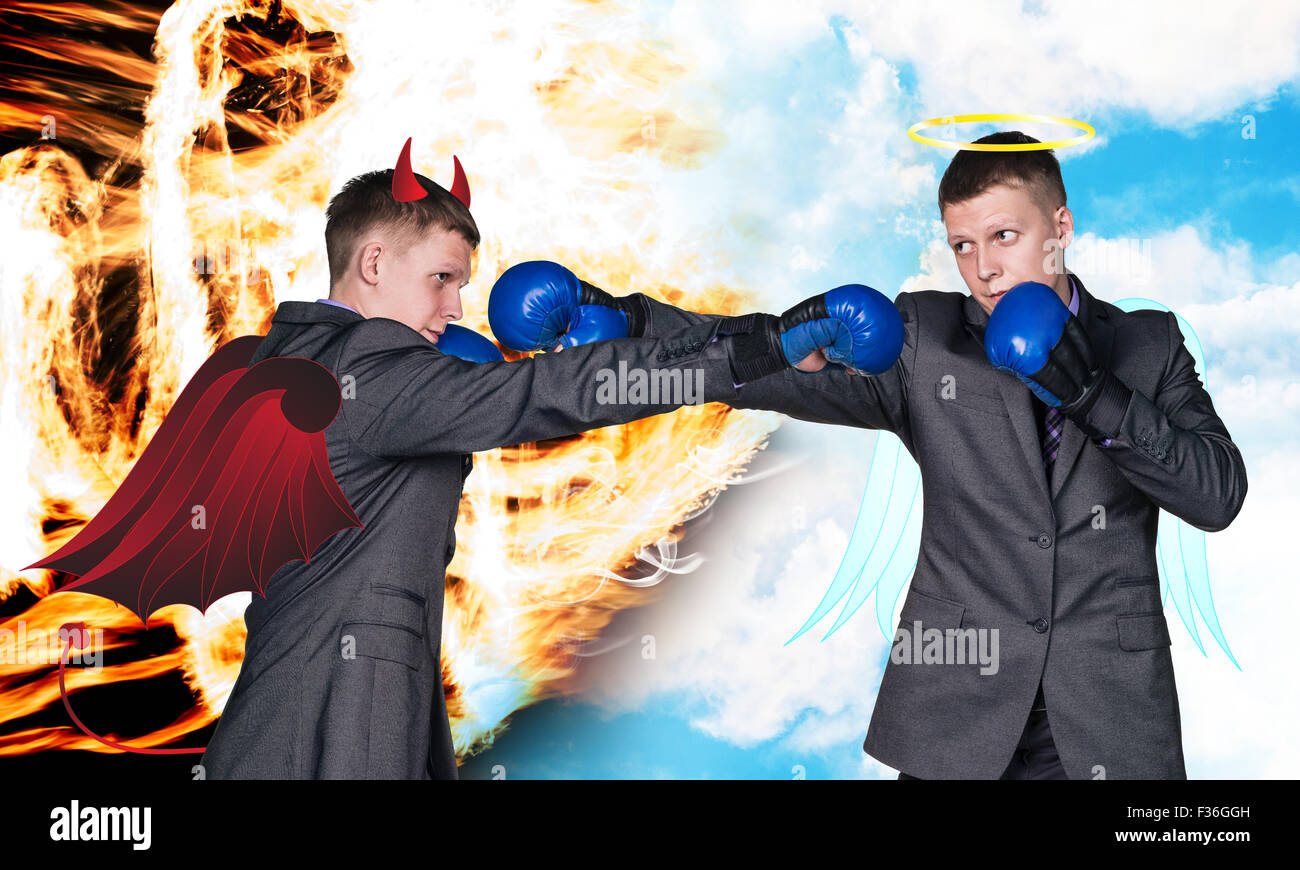 struggle between good and evil Stock Photo - Alamy