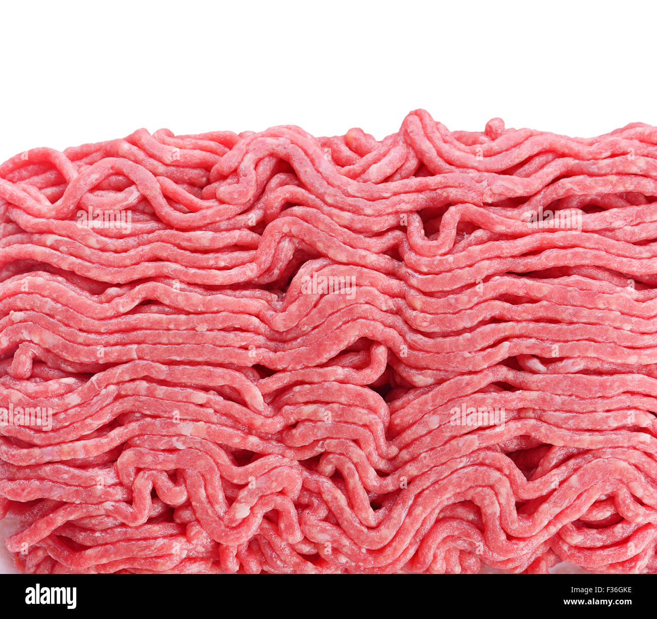 Ground Beef ,Close Up isolated on white background Stock Photo - Alamy