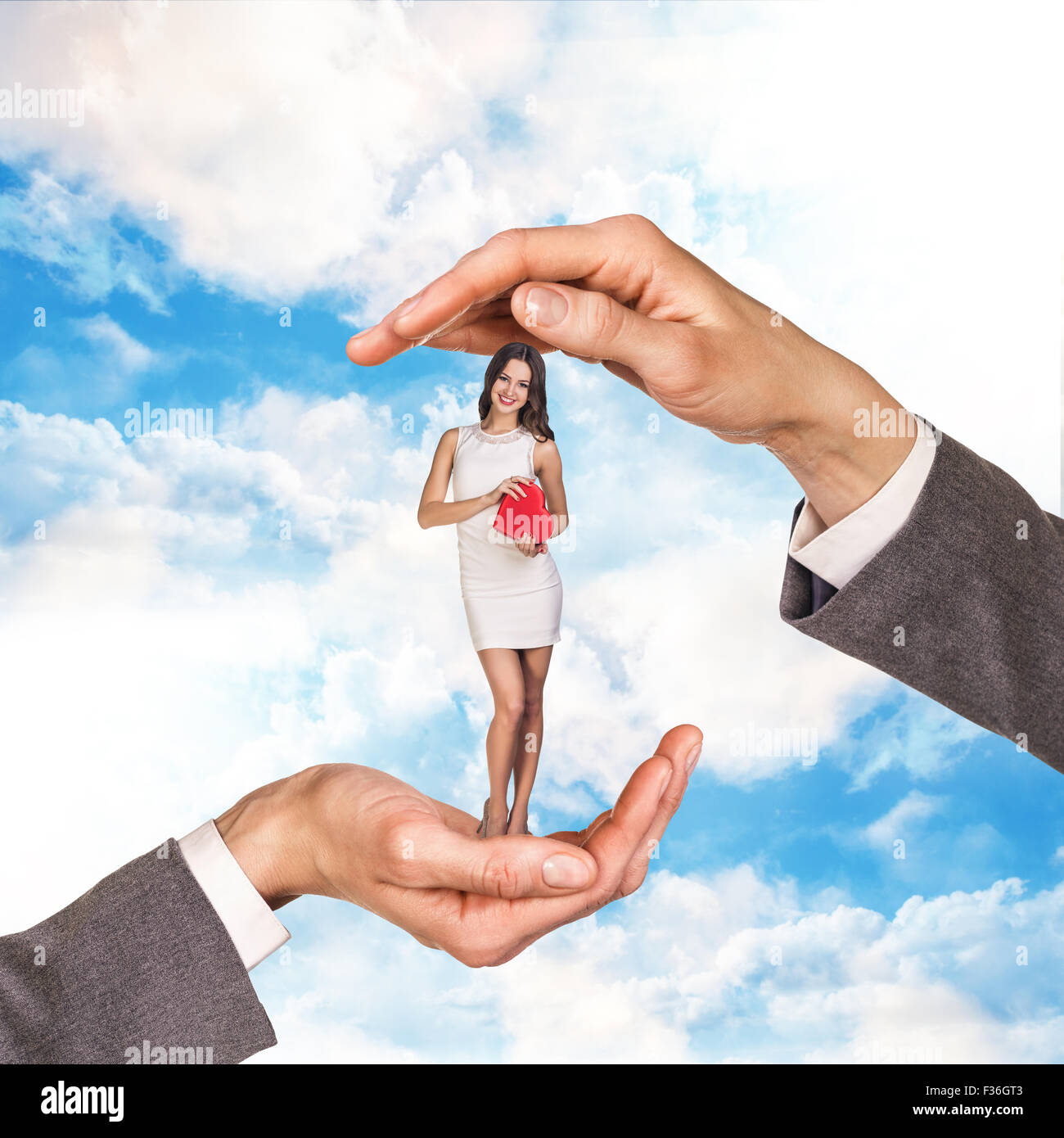 Hands holding woman Stock Photo - Alamy