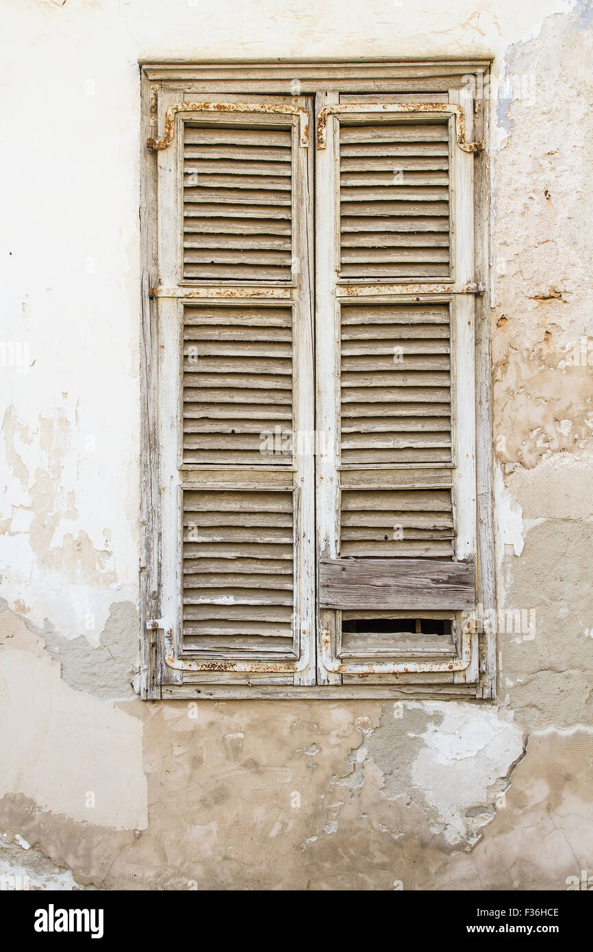 beautiful vintage shutters on the windows of the old house Stock Photo ...