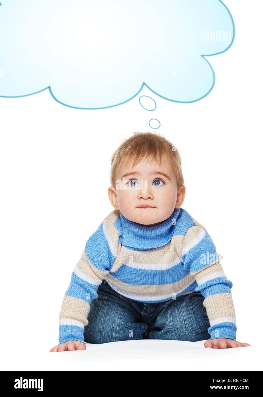 Thinking little baby Stock Photo - Alamy