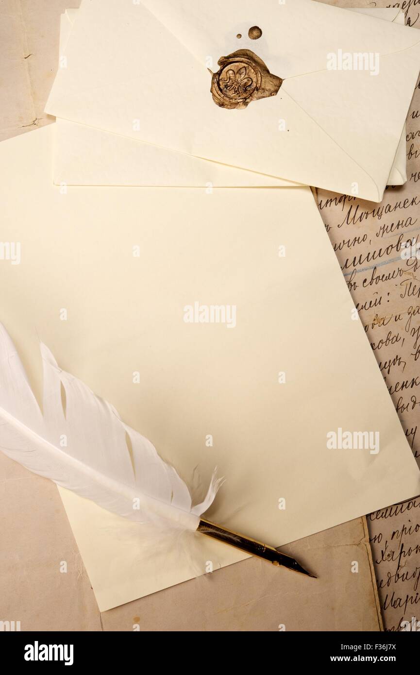 Vintage letter concept Stock Photo - Alamy