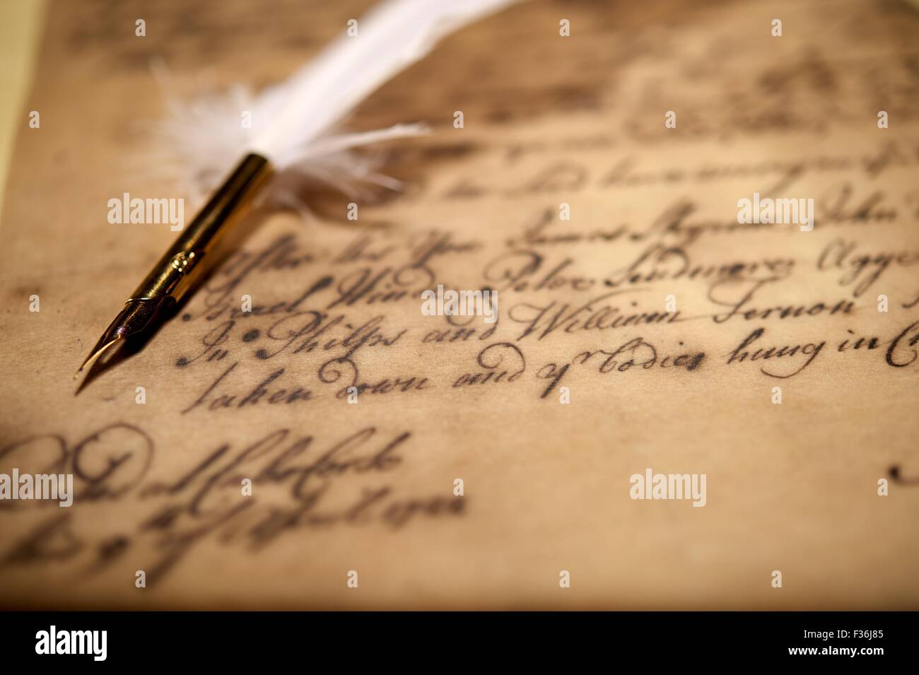 Vintage letter concept Stock Photo - Alamy