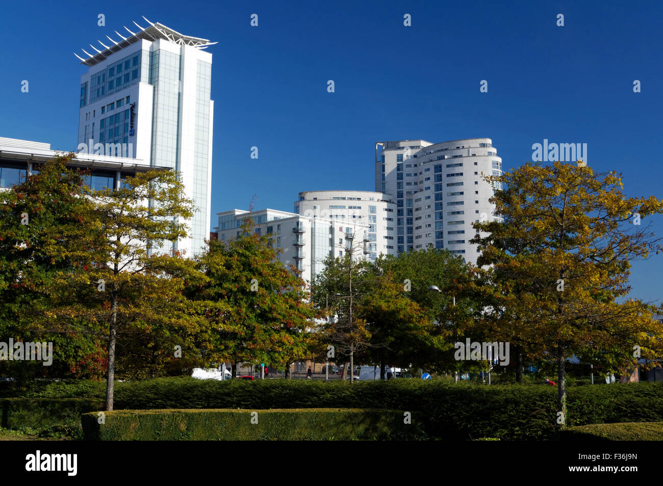 Callaghan Square and Raddison Blu hotel, Cardiff, Wales Stock Photo - Alamy