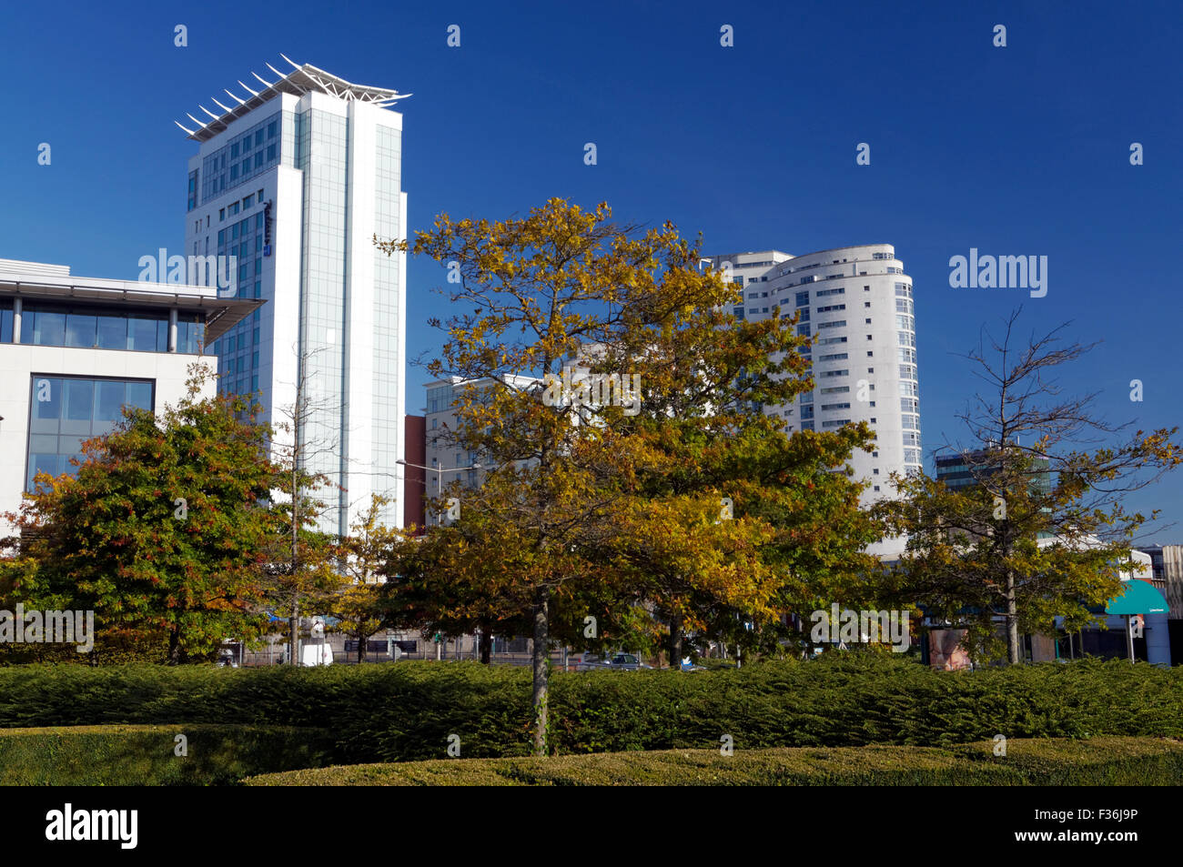 Callaghan Square and Raddison Blu hotel, Cardiff, Wales Stock Photo - Alamy