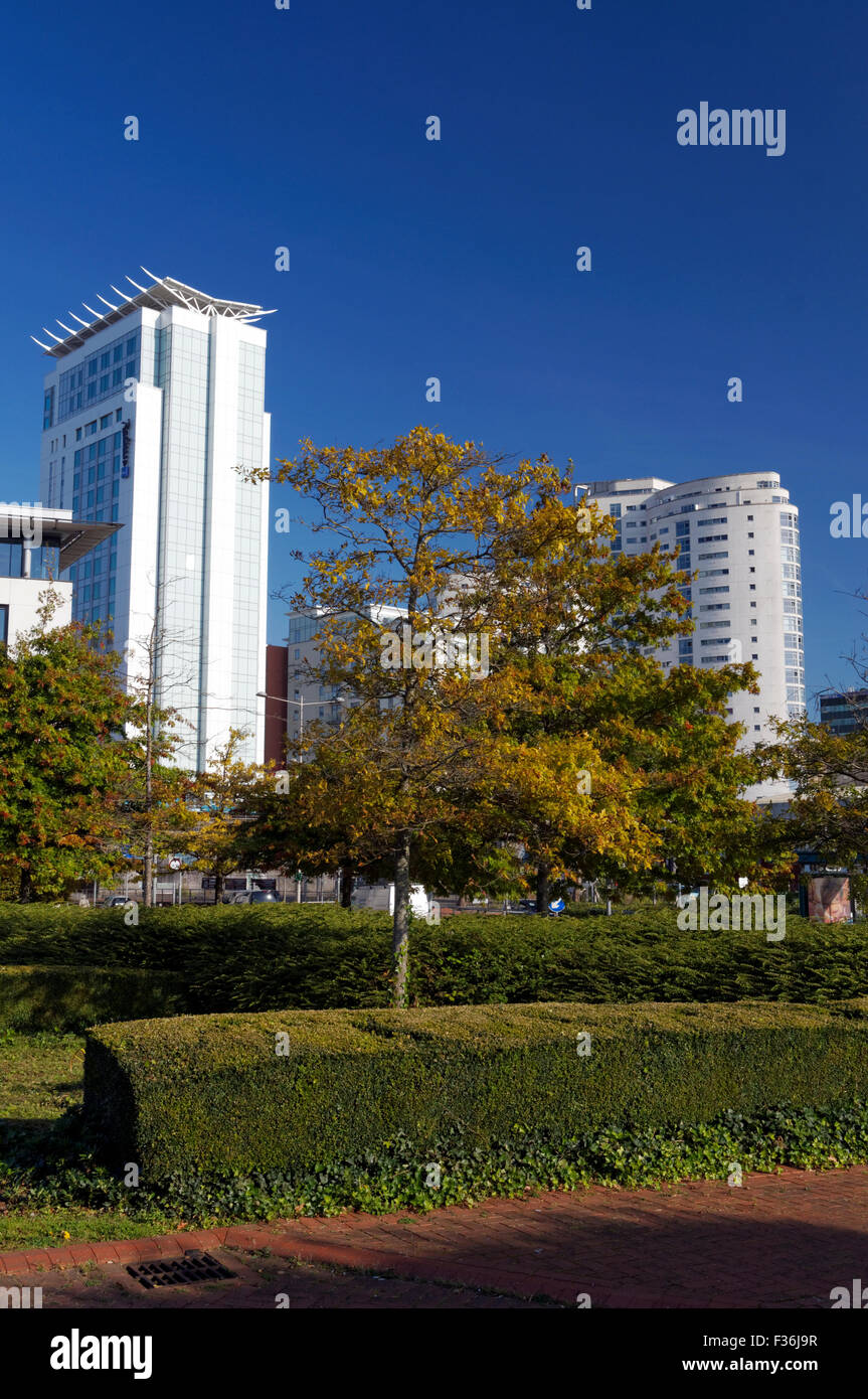 Callaghan Square and Raddison Blu hotel, Cardiff, Wales Stock Photo - Alamy