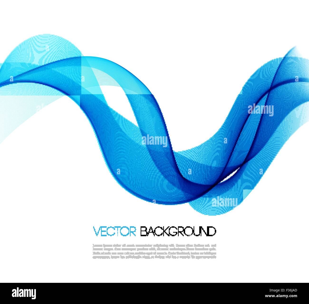Abstract template background with blue curved wave Stock Vector Image ...