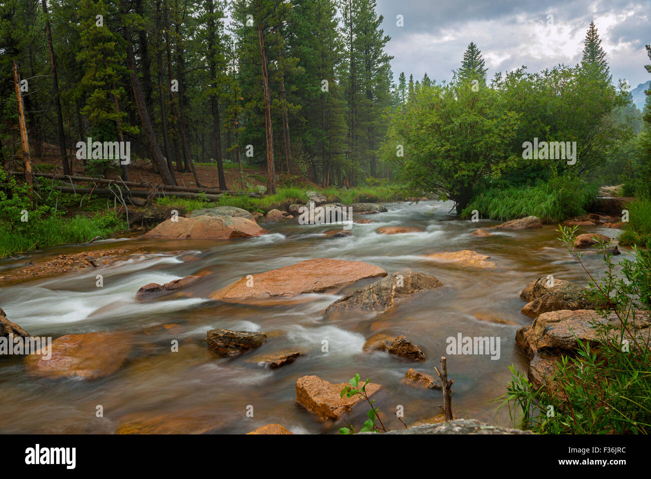 mountain,river and forest Stock Photo - Alamy