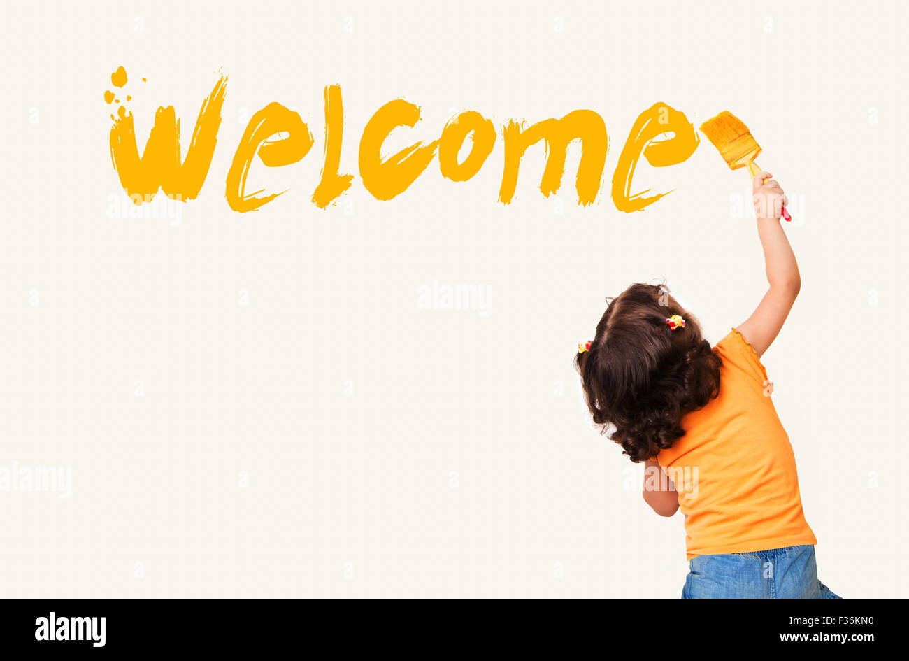 Welcome girl hi-res stock photography and images - Alamy