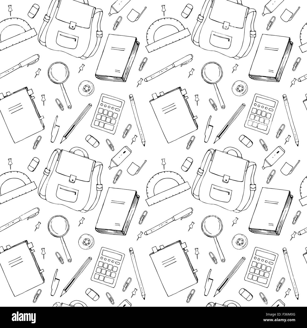 Hand drawn school symbols Stock Vector Image & Art - Alamy