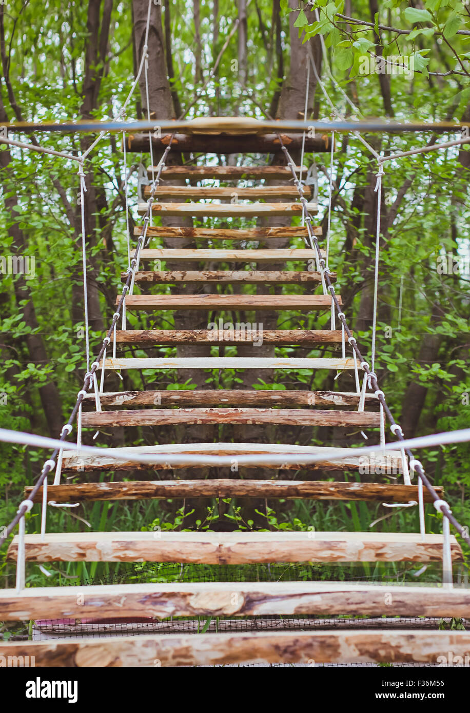 Stairway wooden bridge pathway park hi-res stock photography and images ...