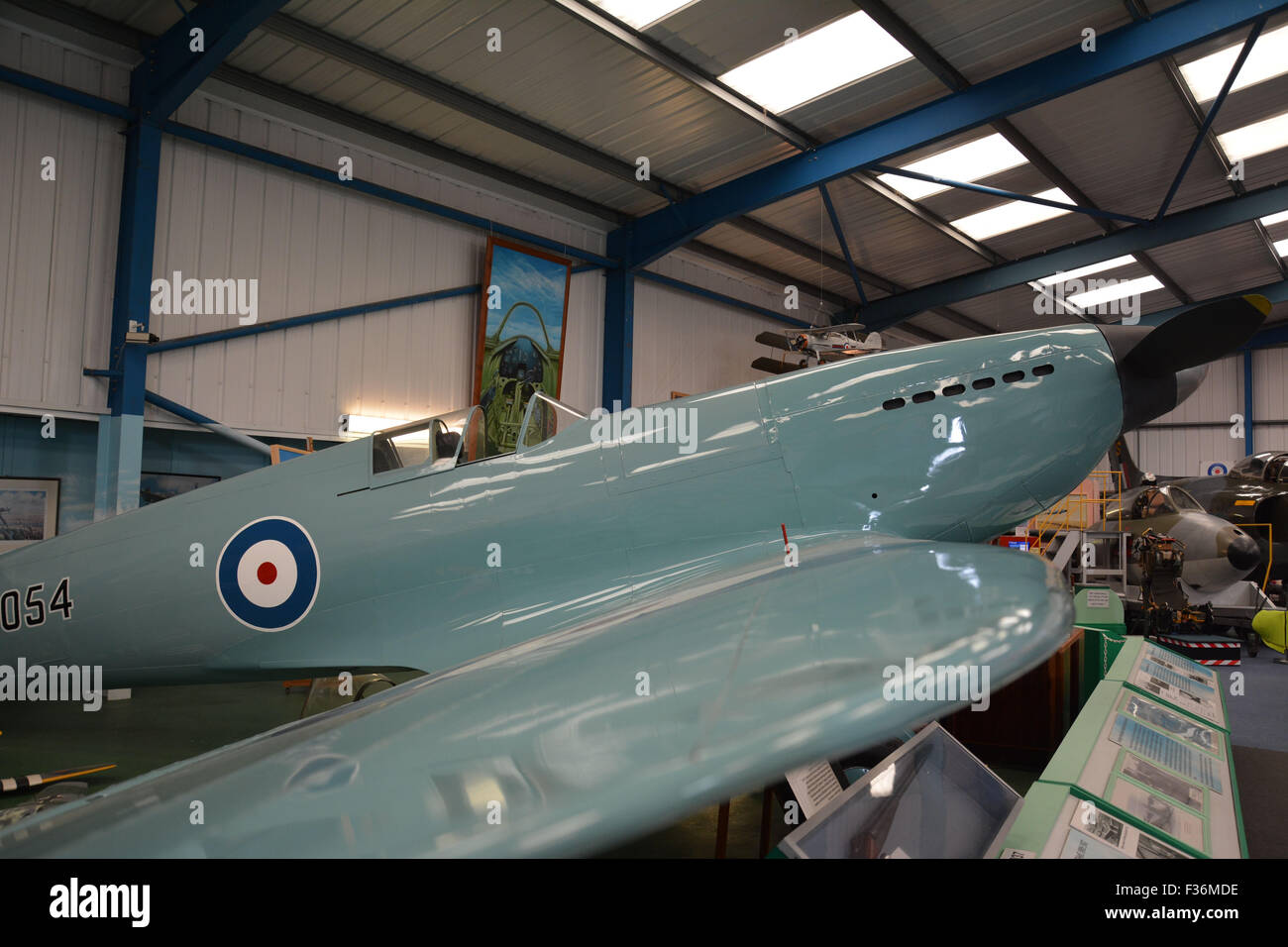 Prototype of the first Ultra Marine Spitfire Stock Photo - Alamy