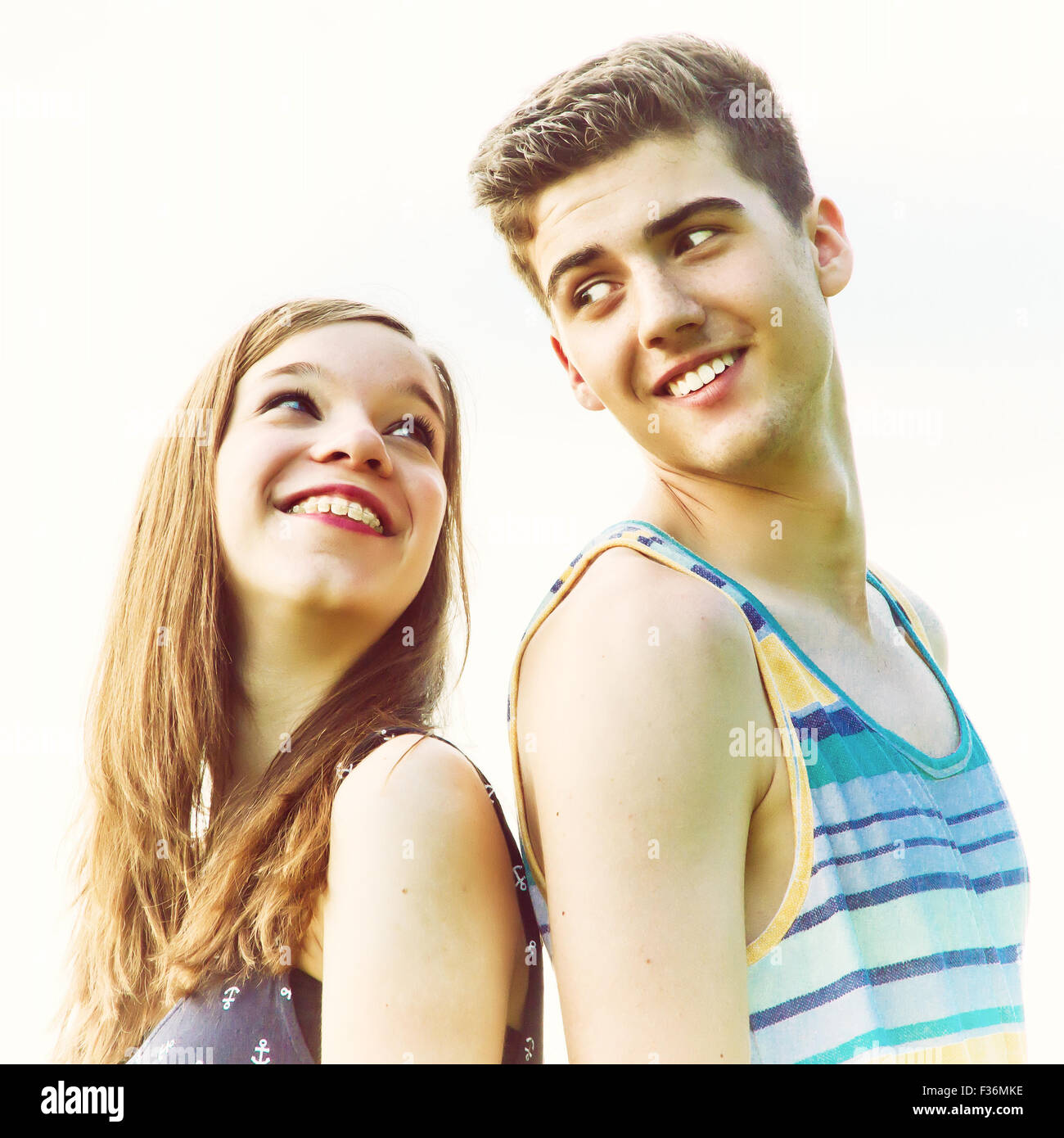 Young, happy couple Stock Photo - Alamy