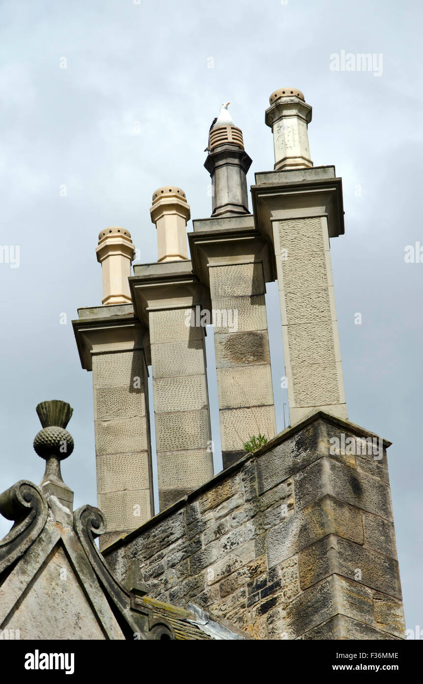 Row of chimney stacks hi-res stock photography and images - Alamy