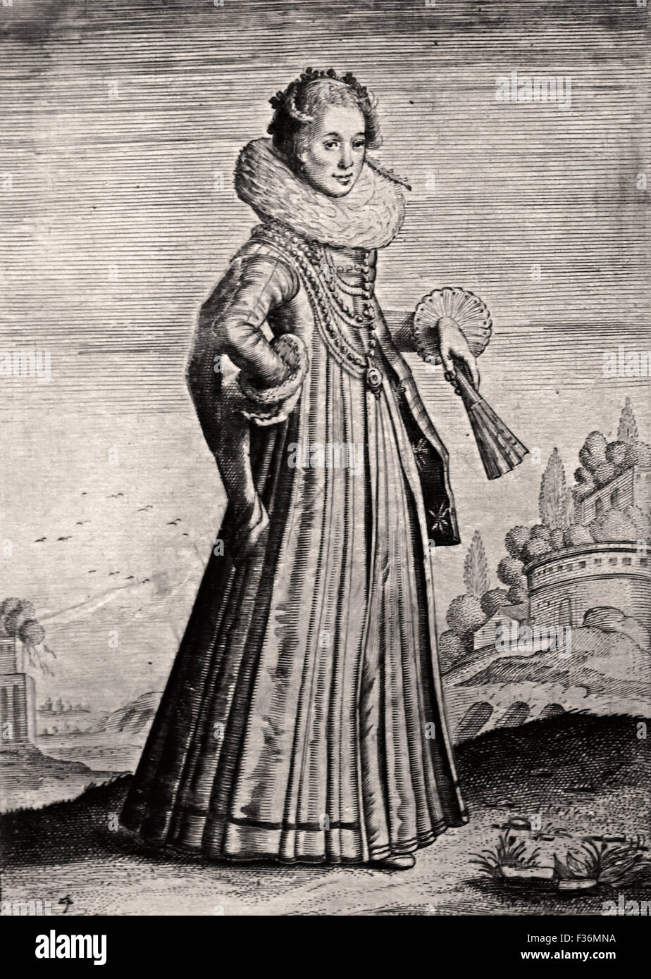 Clothing and Manners of Noblewoman and Countrywomen 1621 Adriaen ...