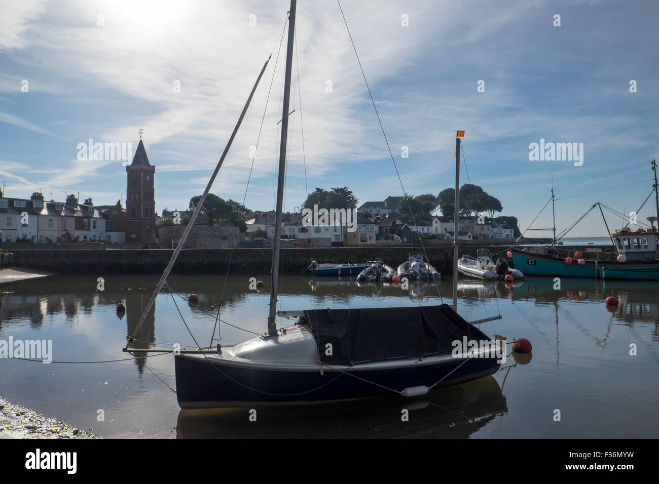 Lympstone a coastal village in East Devon England UK St Peters Tower ...