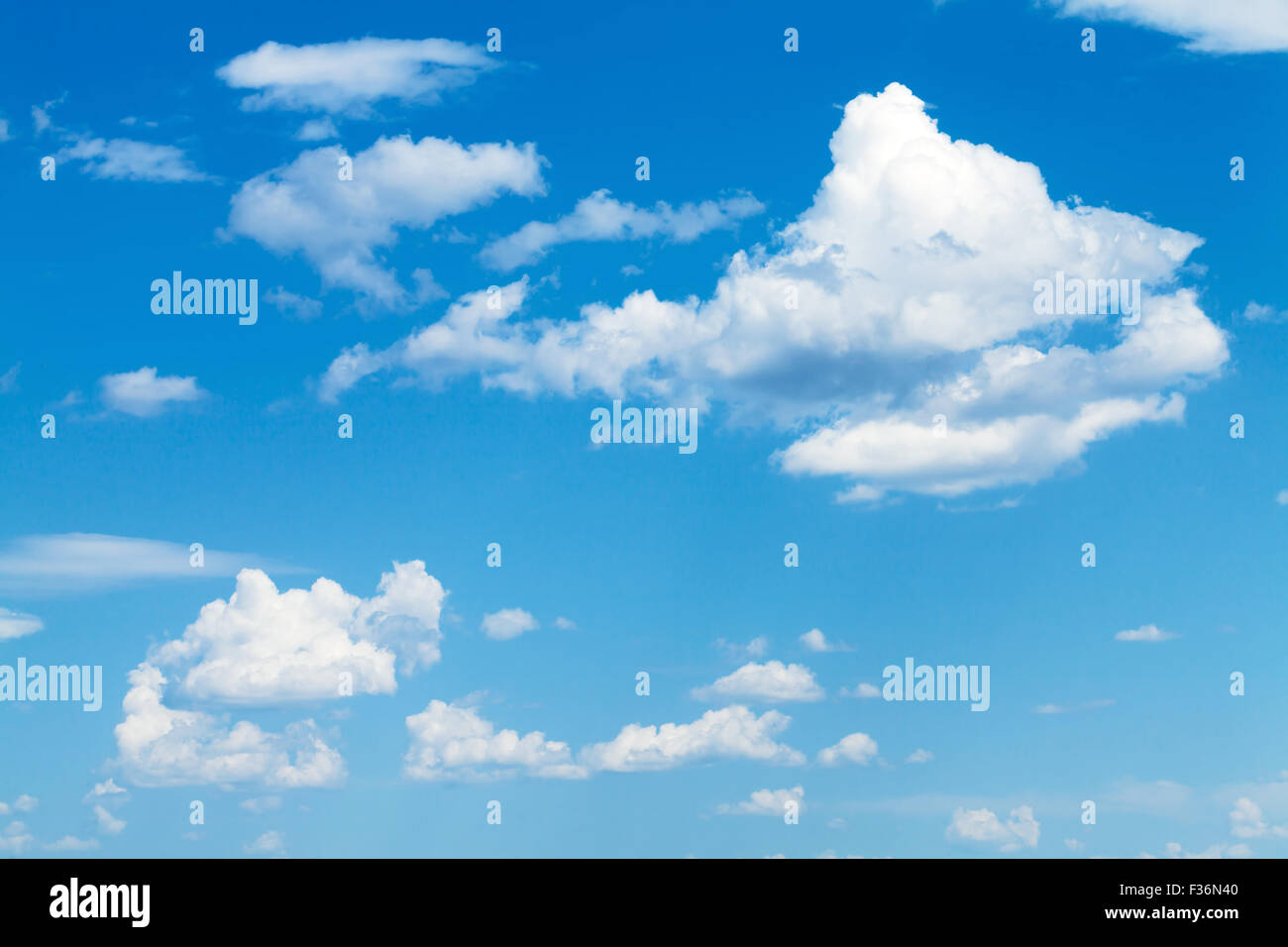 Sunny blue sky with clouds Stock Photo - Alamy