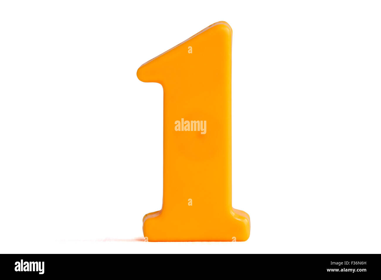 Number one made of plastic, isolated over the white background Stock ...