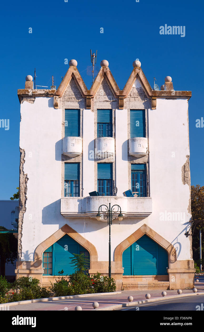 The building in the port city of Kos on the island of Kos in Greece ...