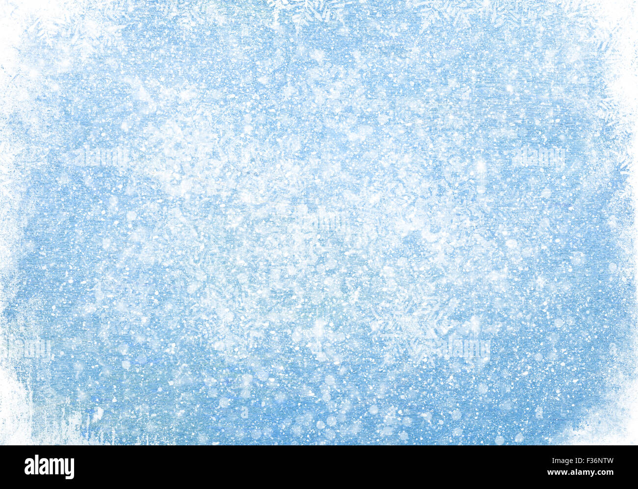 Blue wood texture with snow christmas background Stock Photo - Alamy