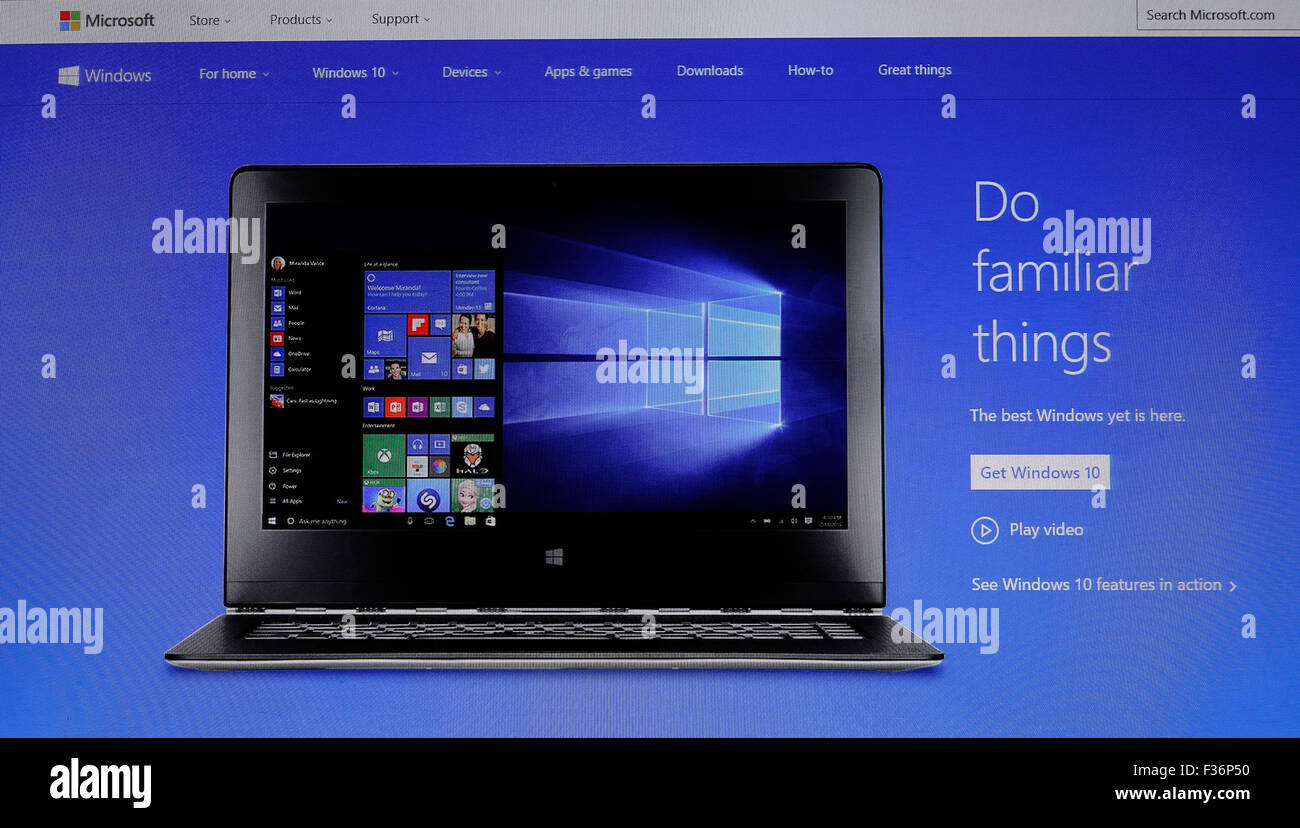 Microsoft windows 10 os hi-res stock photography and images - Alamy