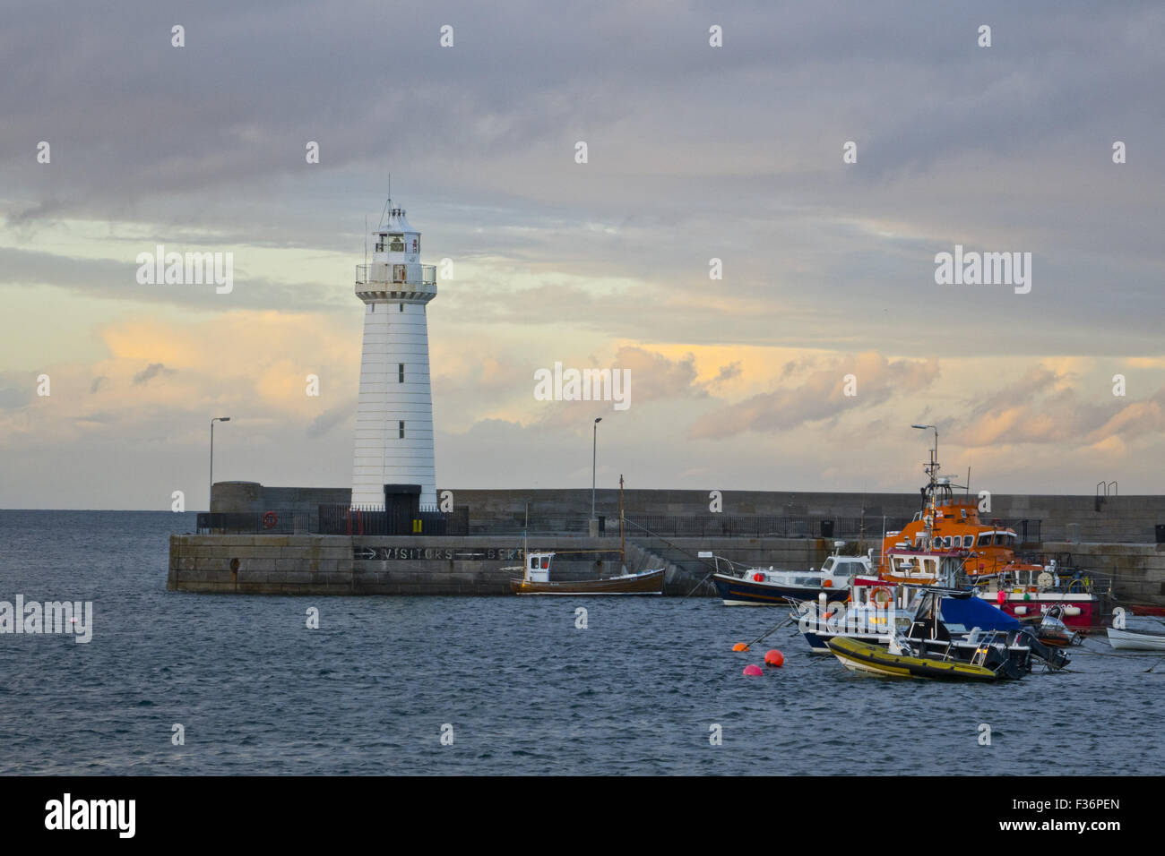 Donaghadee harbour lighthouse County Down, Northern Ireland Stock Photo ...