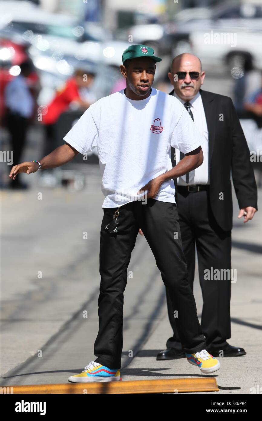 Tyler The Creator seen arriving before his live performance on Jimmy ...