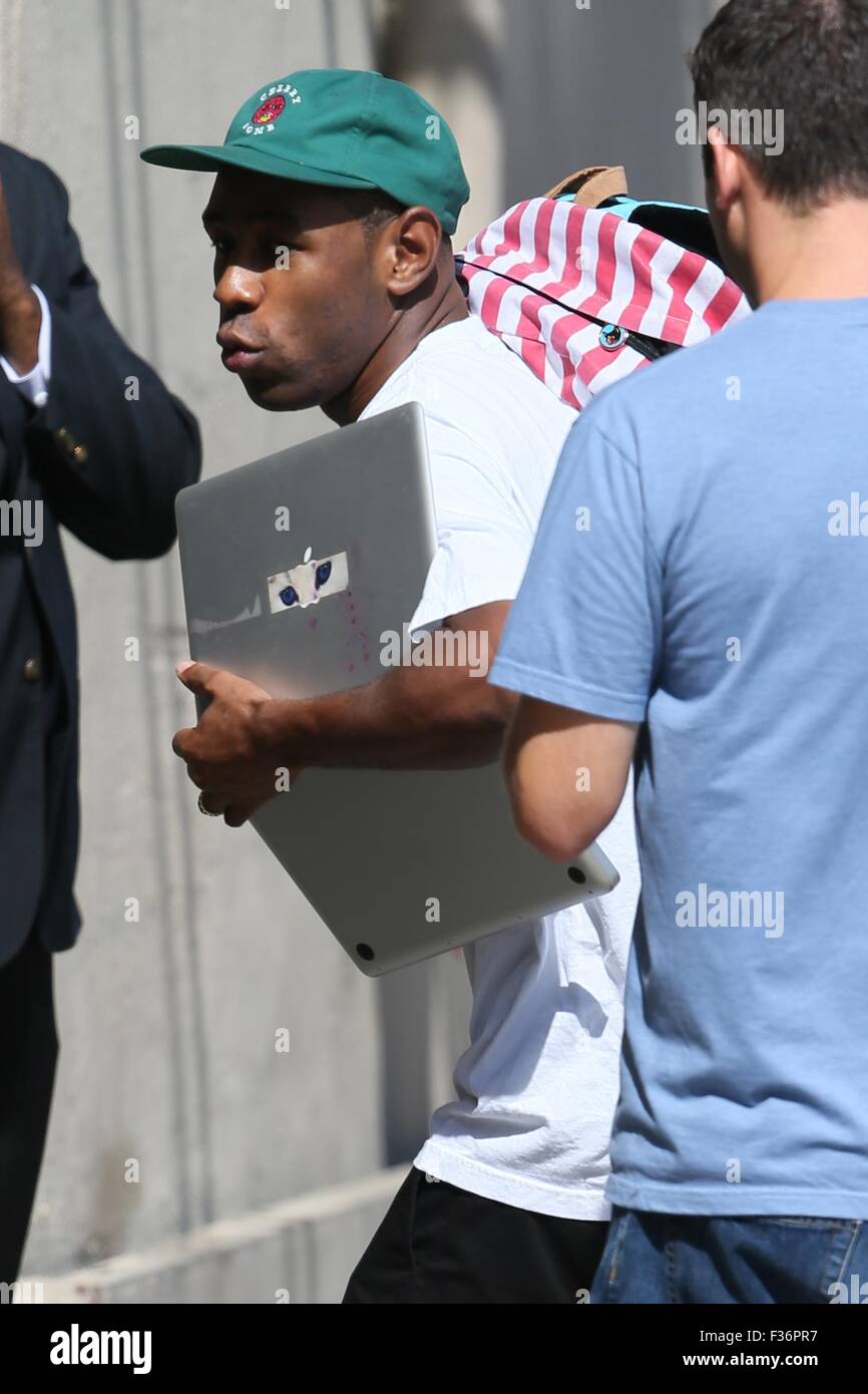 Tyler The Creator seen arriving before his live performance on Jimmy ...