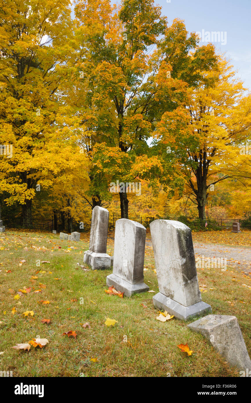 South Side Cemetery in Nottingham, New Hampshire USA during the autumn ...