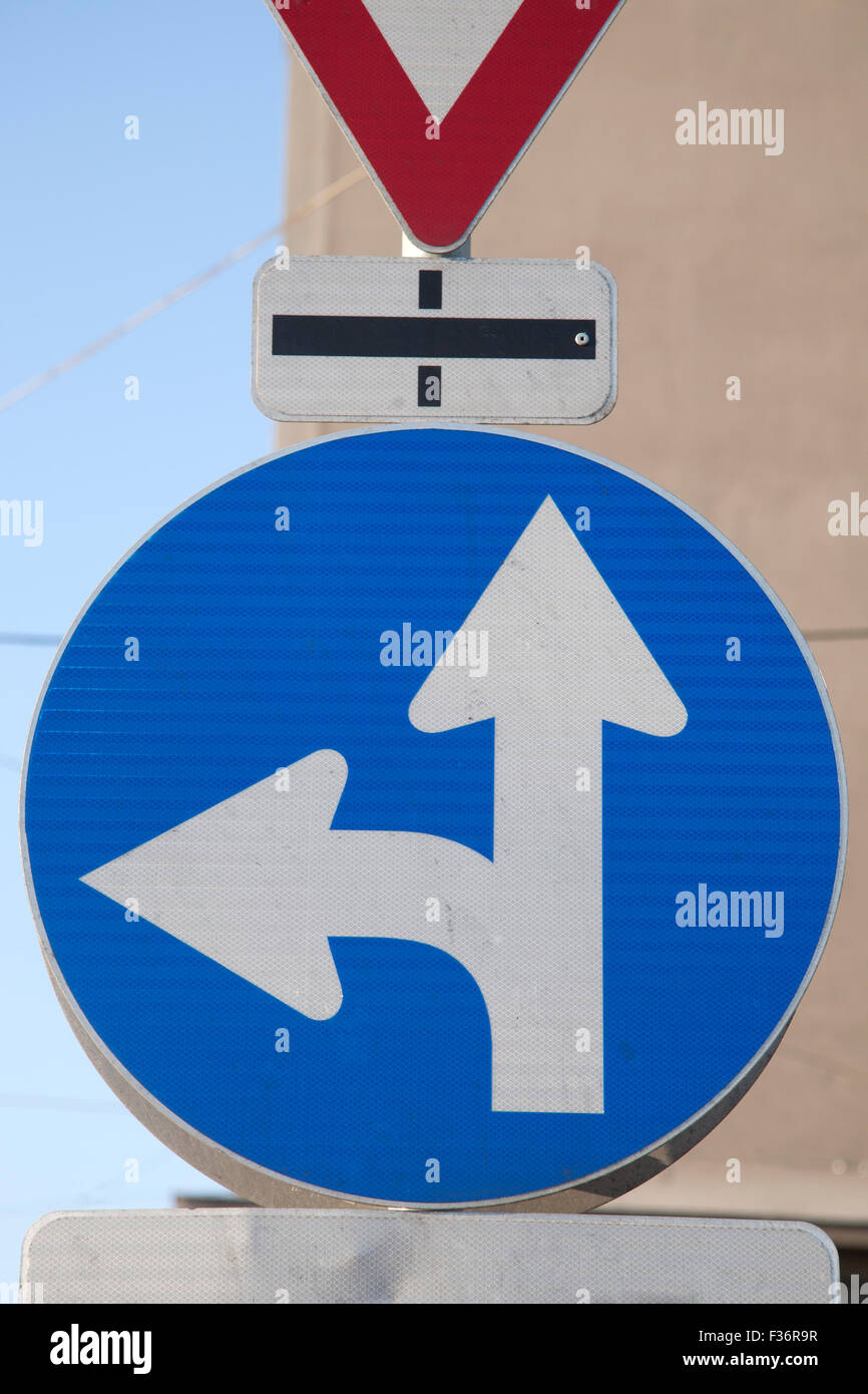 Junction Sign in Urban Setting Stock Photo - Alamy